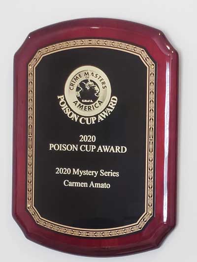2020 Poison Cup Award from CrimeMasters of America | Author Carmen Amato